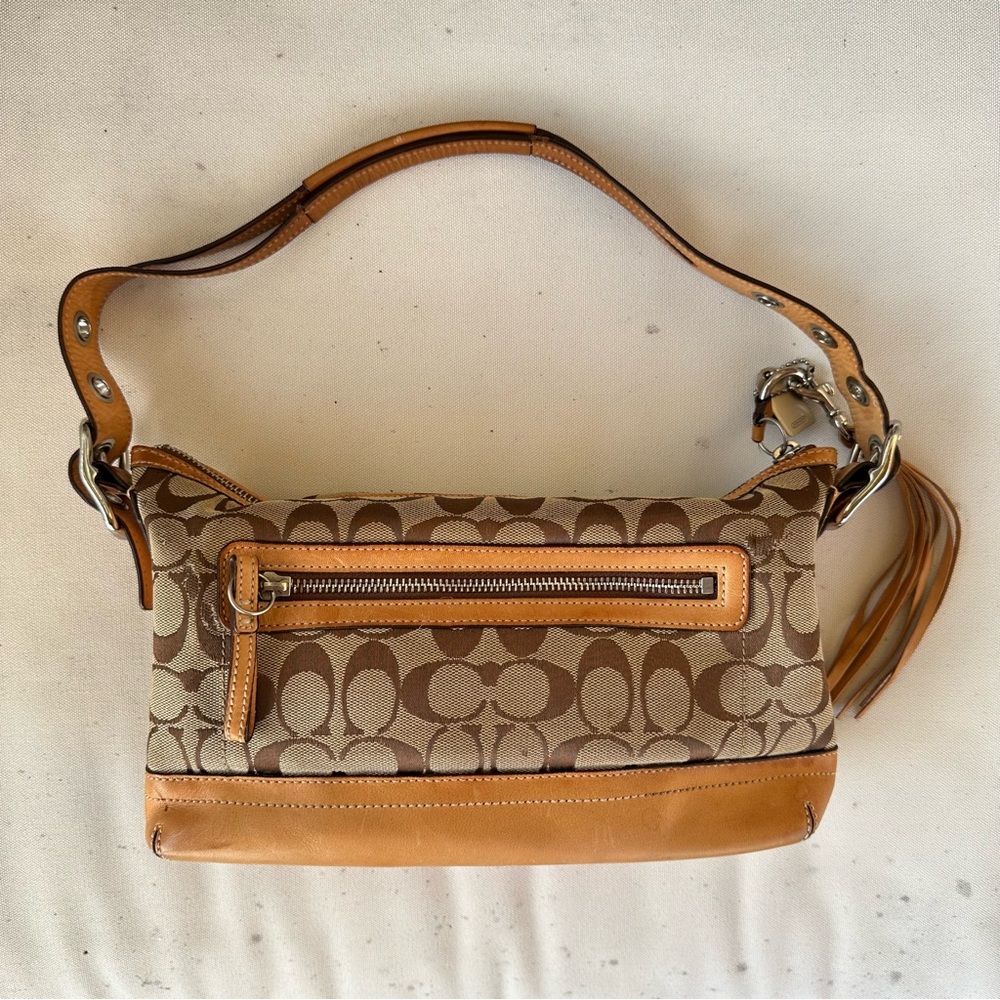Coach Vintage Signature Logo Tan Bag #9363 Monogram T… - Gem
